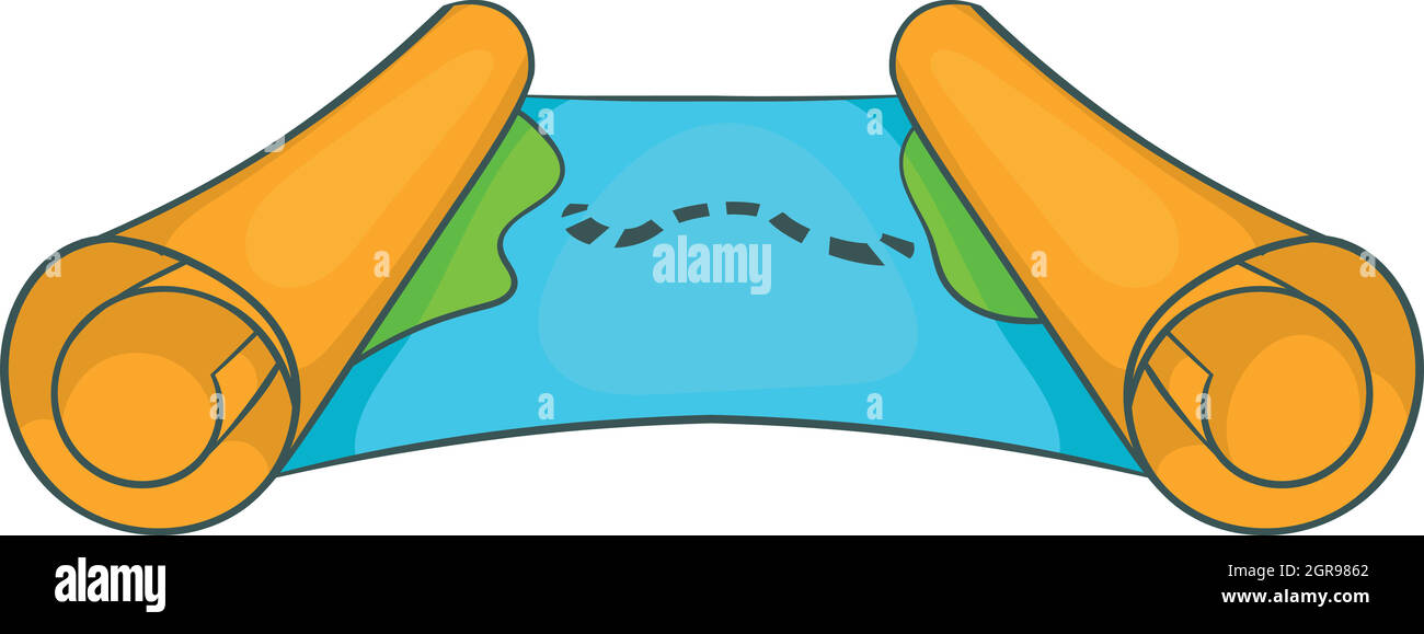 Ancient scroll map icon, cartoon style Stock Vector Image & Art - Alamy