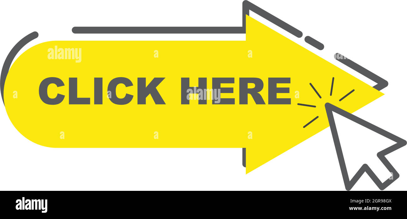 click here cursor for link website vector illustration Stock Vector ...