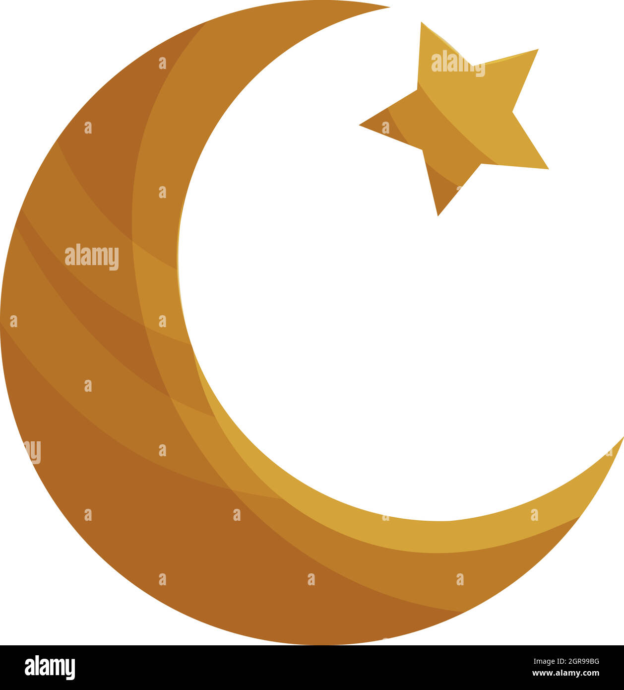 Turkey star and crescent icon, cartoon style Stock Vector Image & Art ...