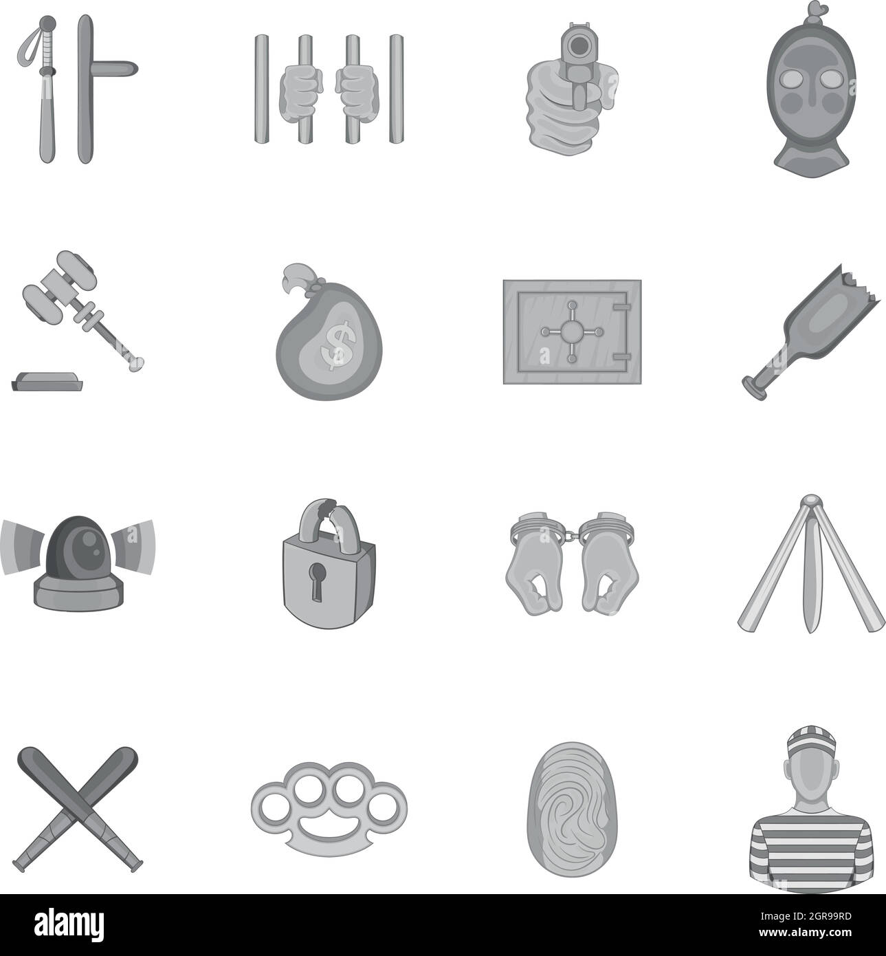 Crime icons set, black monochrome style Stock Vector Image & Art - Alamy