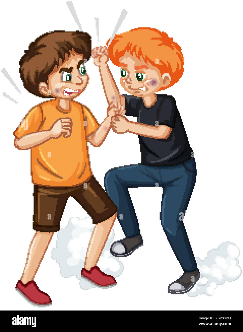 Domestic violence scene with people fighting Stock Vector Image & Art ...