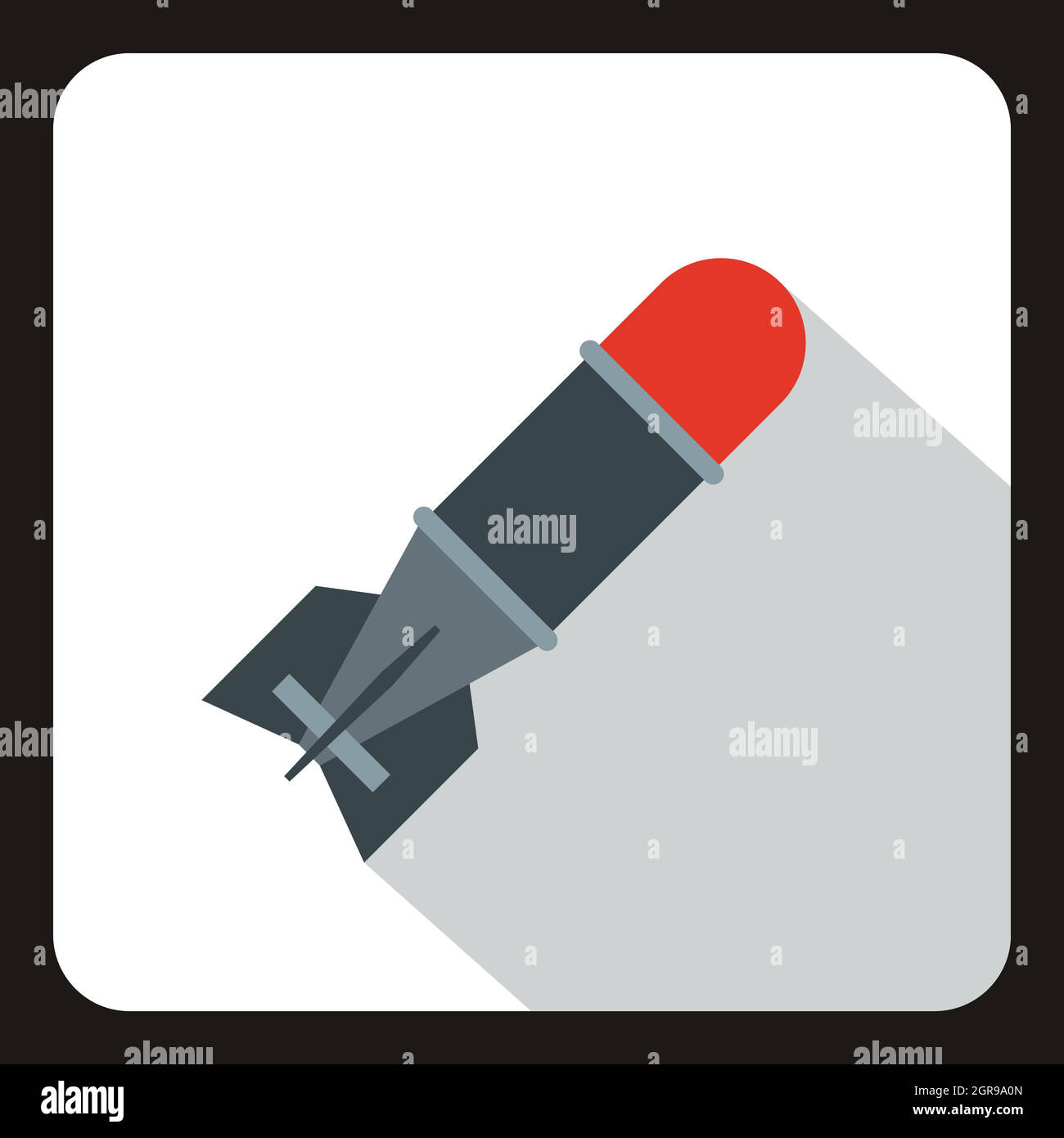 Bomb icon, flat style Stock Vector Image & Art - Alamy