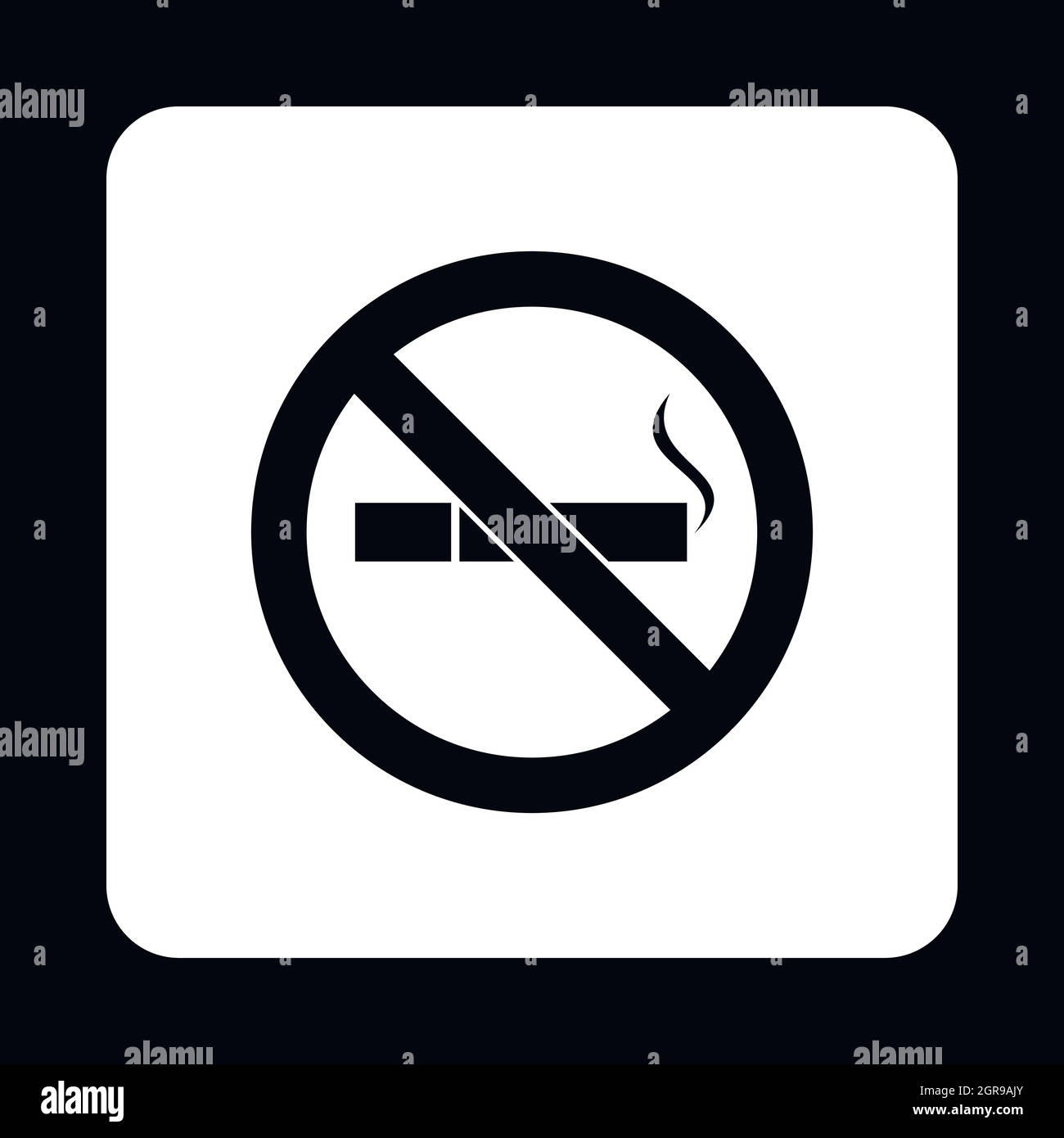 No smoking sign icon, simple style Stock Vector Image & Art - Alamy