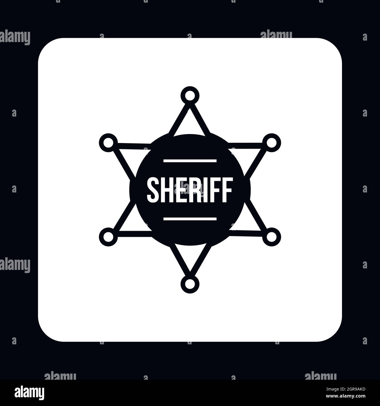 Sheriff badge icon, simple style Stock Vector Image & Art - Alamy