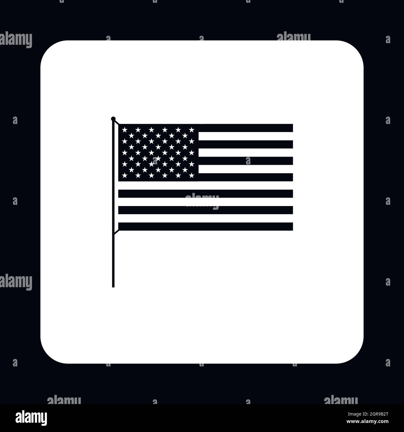 American flag icon, simple style Stock Vector Image & Art - Alamy