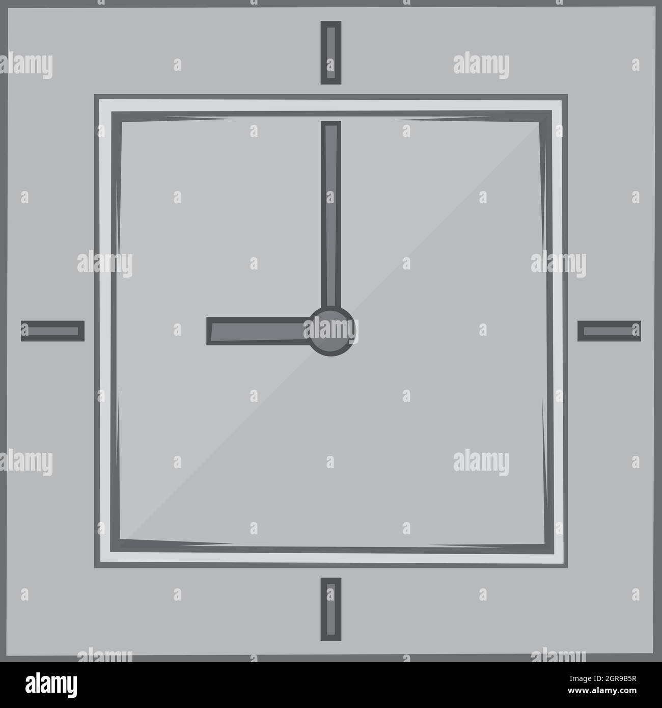Square clock icon, black monochrome style Stock Vector Image & Art - Alamy