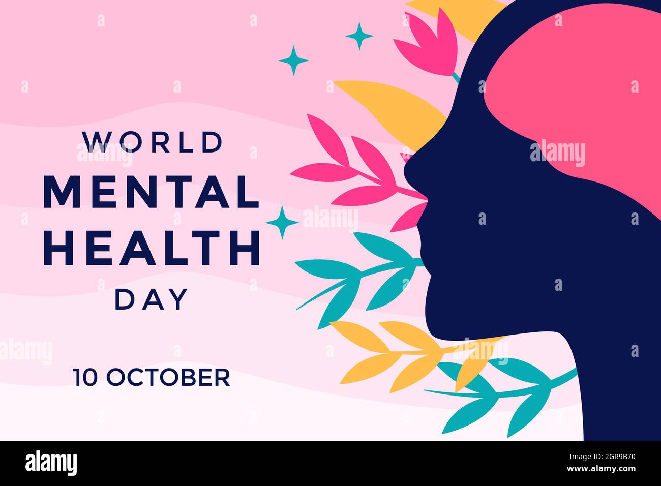 banner vector illustration world mental health day Stock Vector Image ...