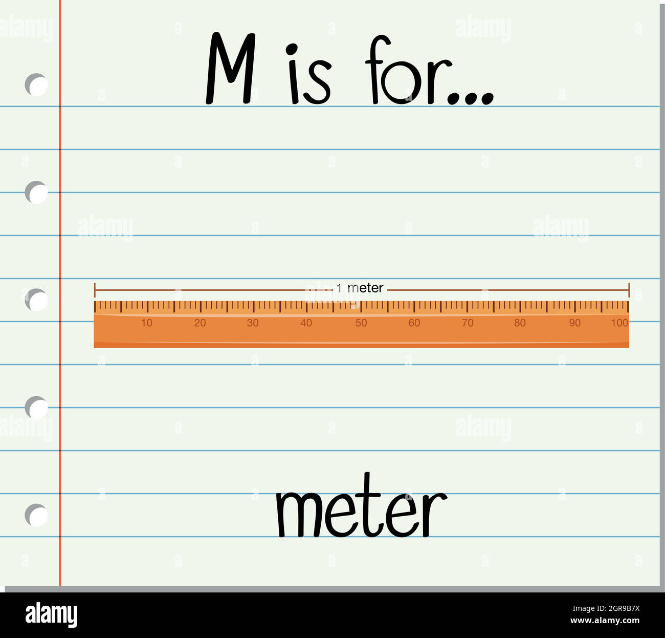 Flashcard letter M is for meter Stock Vector Image & Art - Alamy