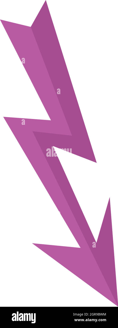 Arrow lightning icon, flat style Stock Vector Image & Art - Alamy