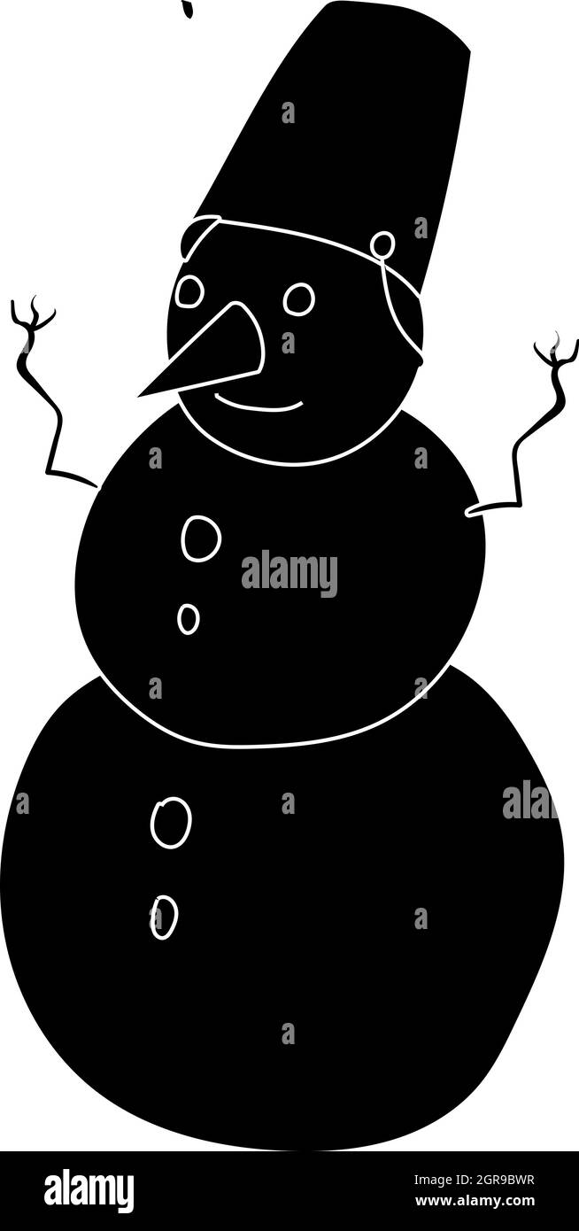 Snowman icon in simple style Stock Vector Image & Art - Alamy