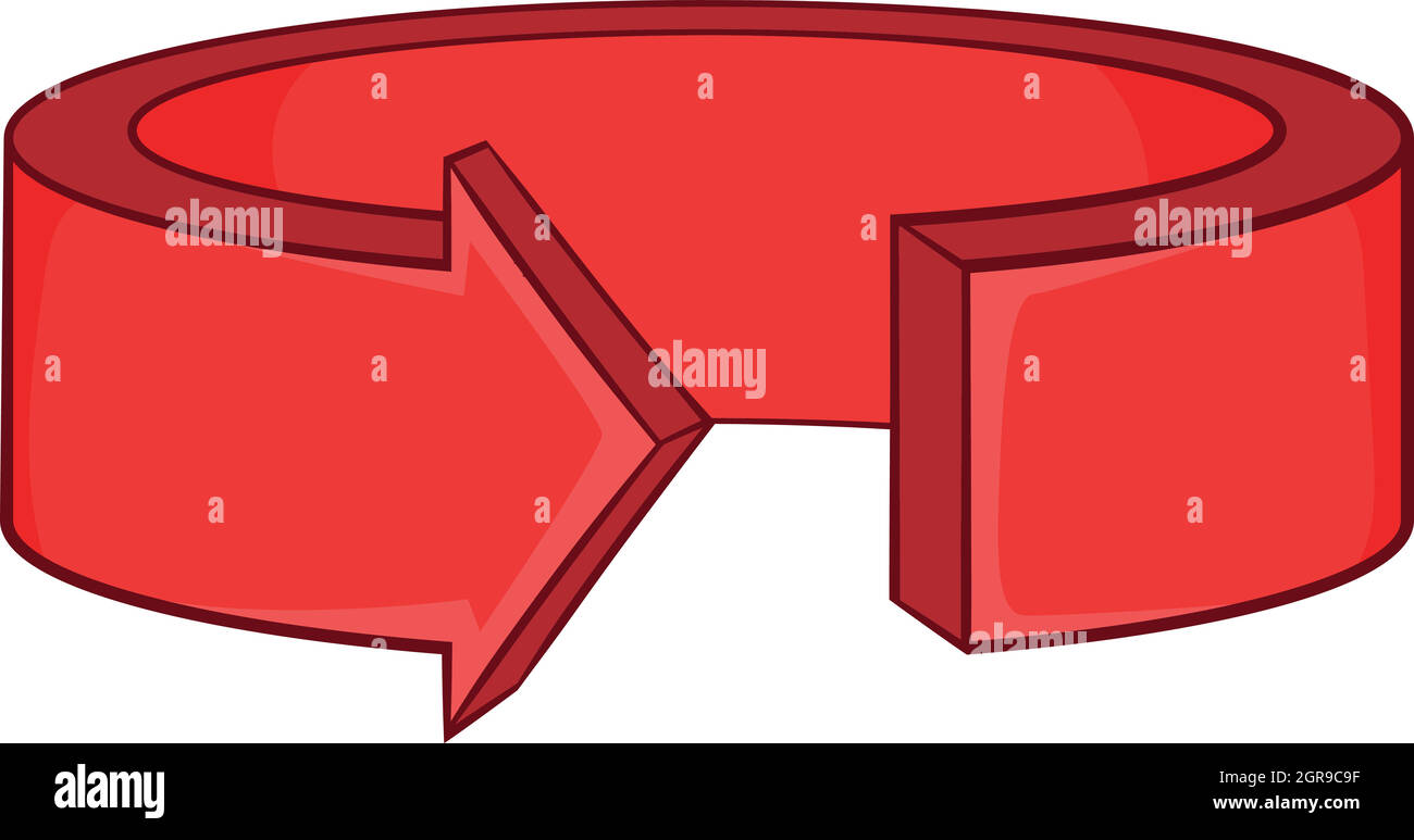 Red round arrow icon, cartoon style Stock Vector Image & Art - Alamy
