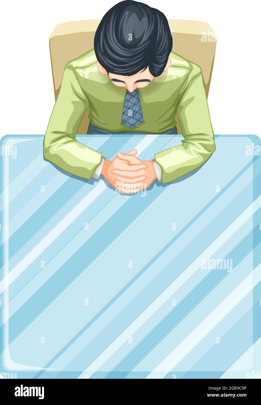 Table man Stock Vector Images - Alamy