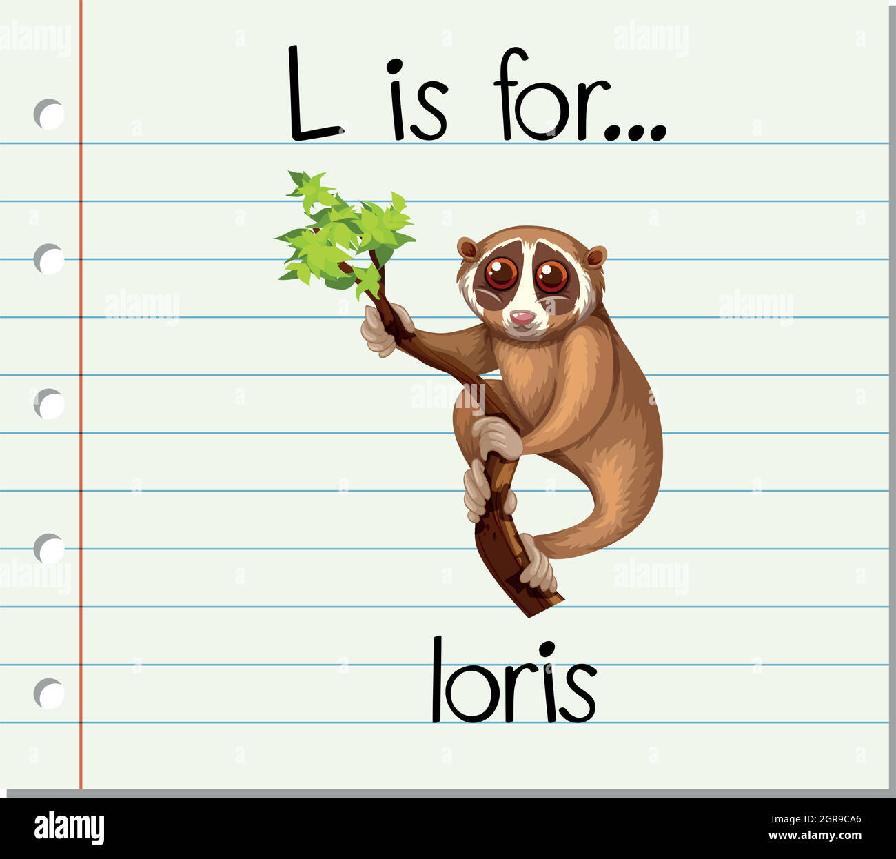 Flashcard letter L is for loris Stock Vector Image & Art - Alamy