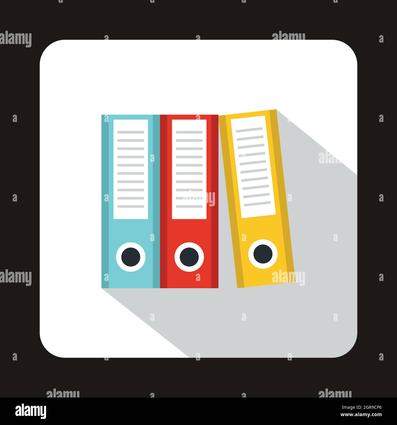 Folders icon, flat style Stock Vector Image & Art - Alamy