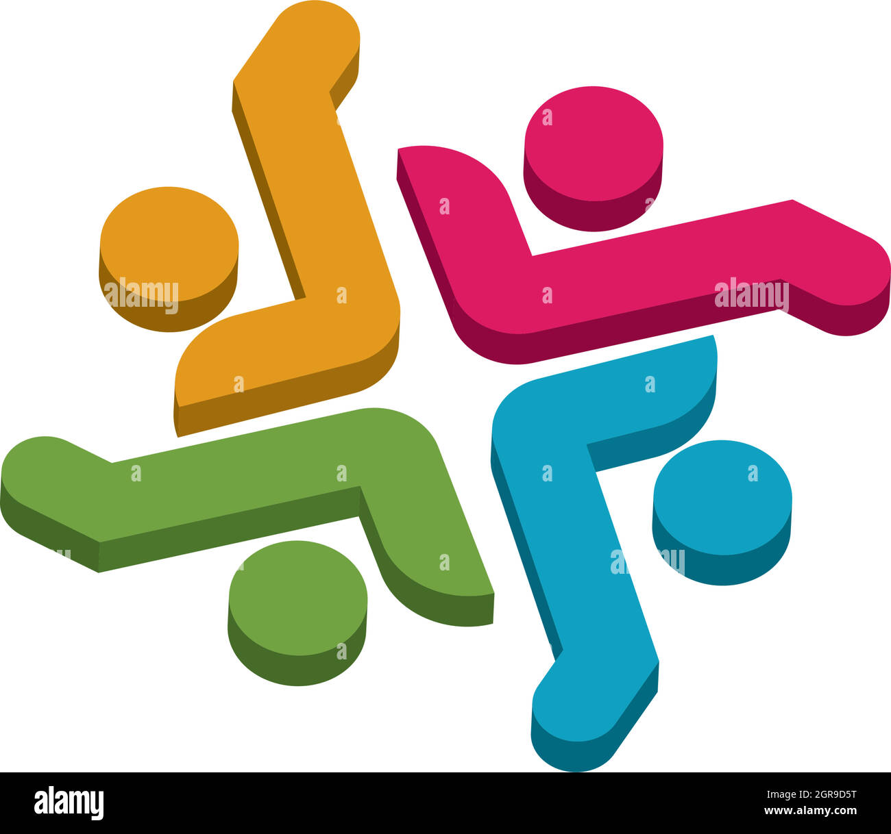 3d Community, network and social people icon design Stock Vector Image ...