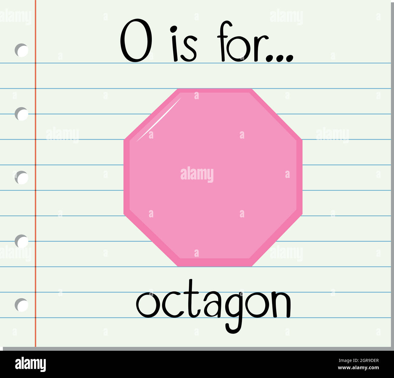 Flashcard letter O is for octagon Stock Vector Image & Art - Alamy
