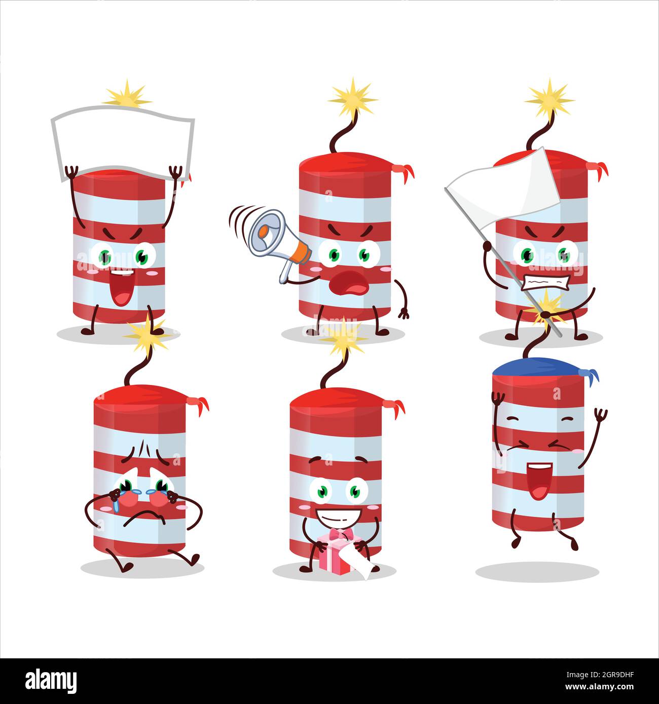 Mascot design style of red firecracker character as an attractive ...