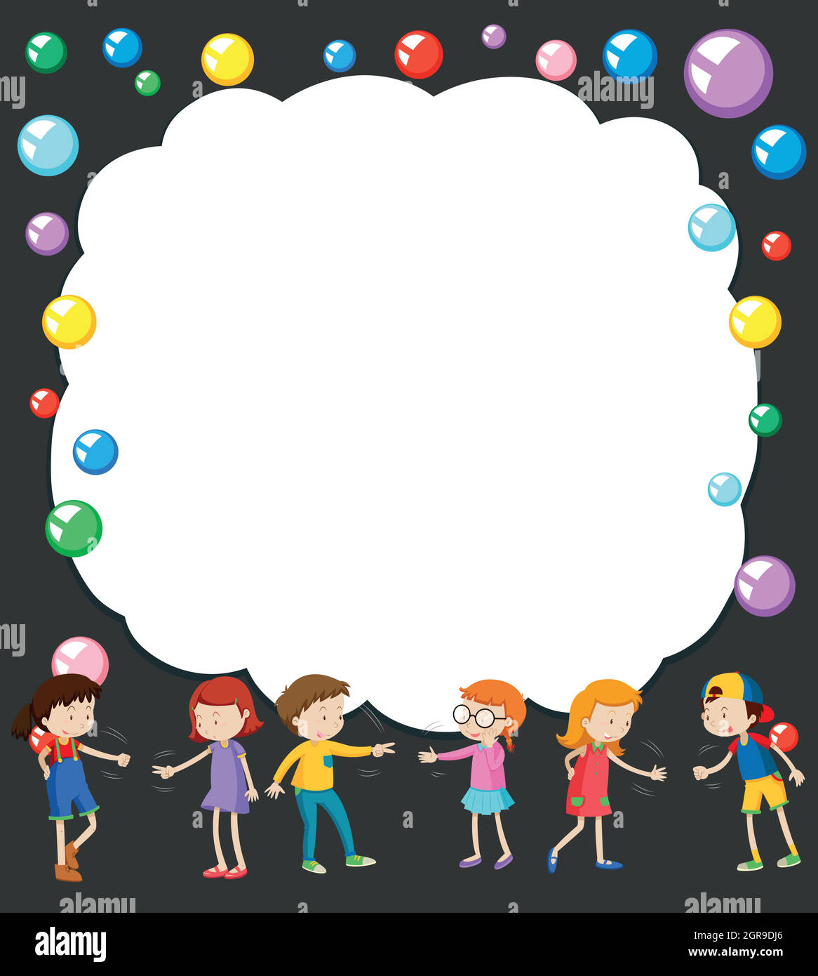 Border template with kids in background Stock Vector Image & Art - Alamy