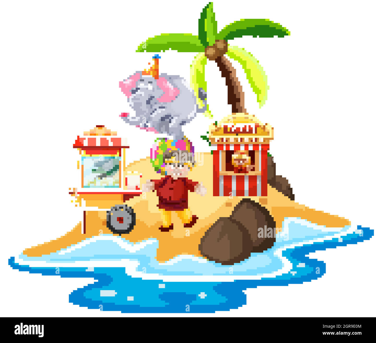 Elephant beach Stock Vector Images - Alamy