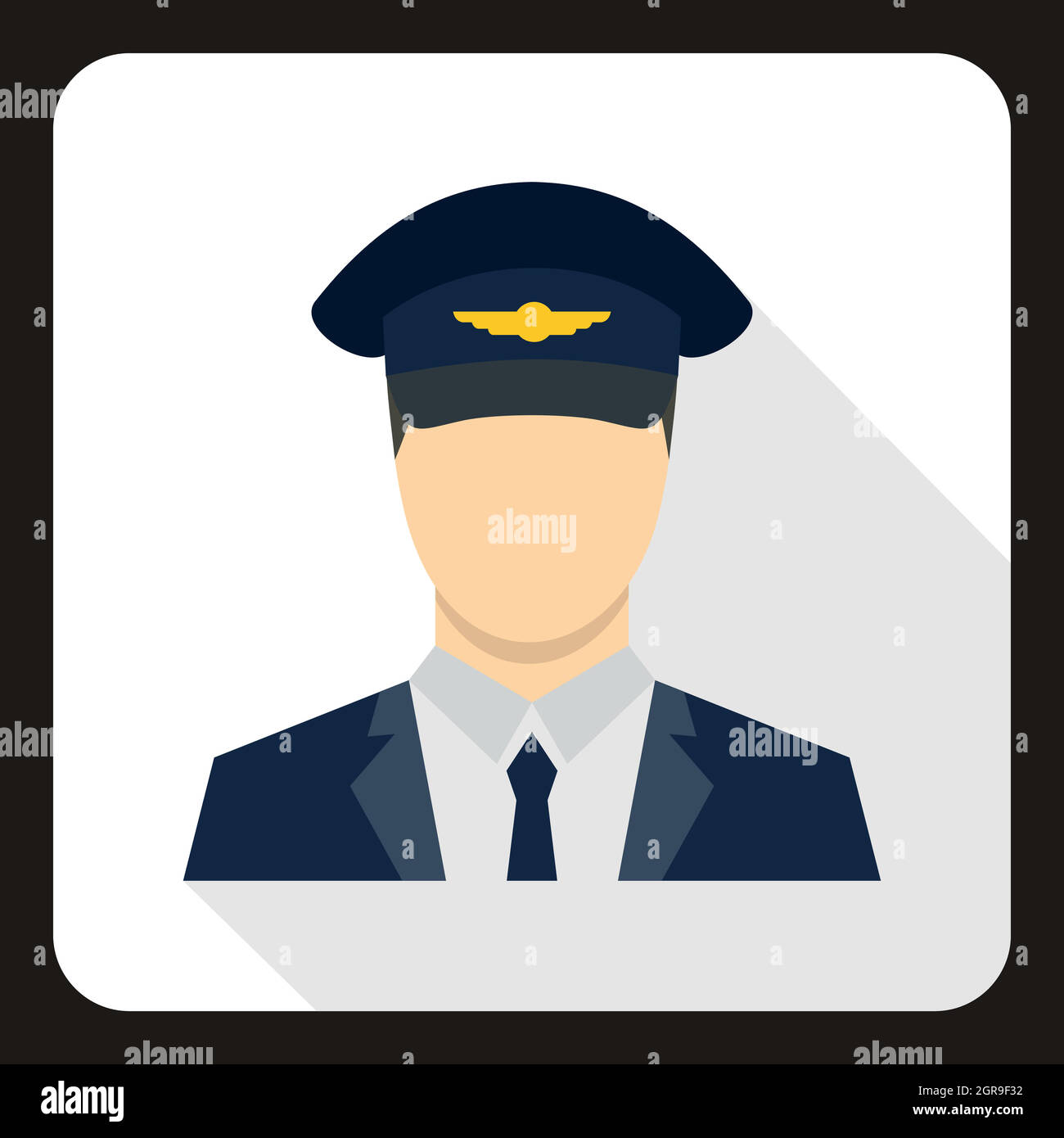 Pilot icon, flat style Stock Vector Image & Art - Alamy