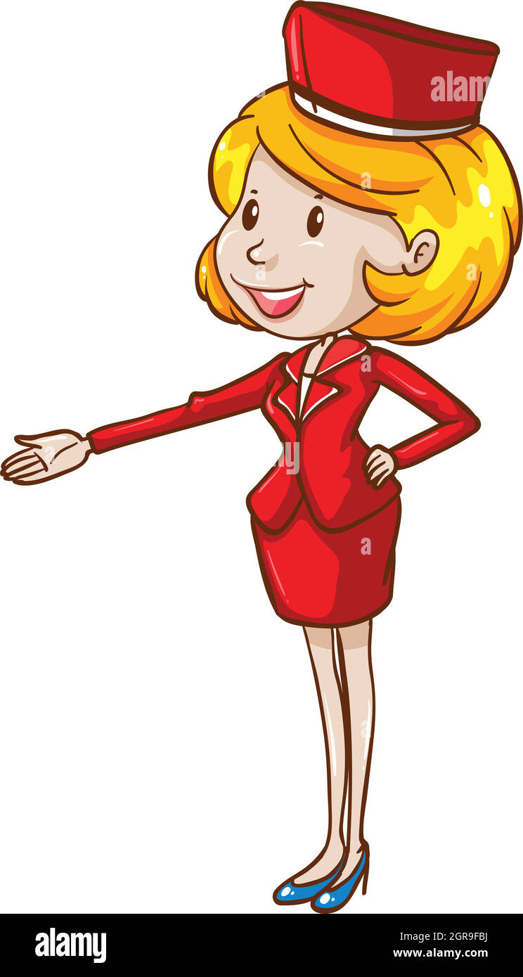 Female wearing red white Stock Vector Images - Alamy