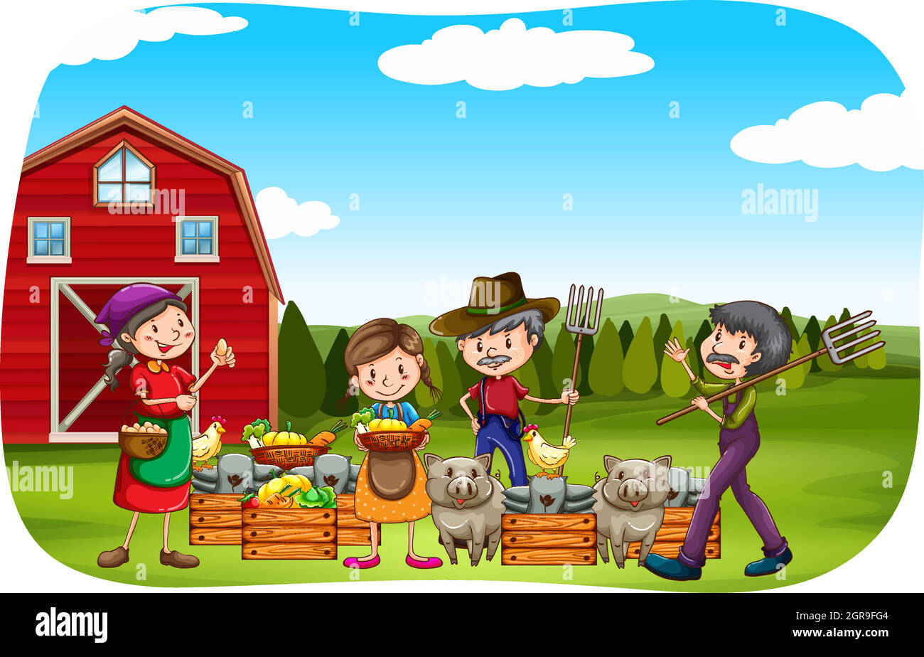 Farmers at work Cut Out Stock Images & Pictures - Alamy