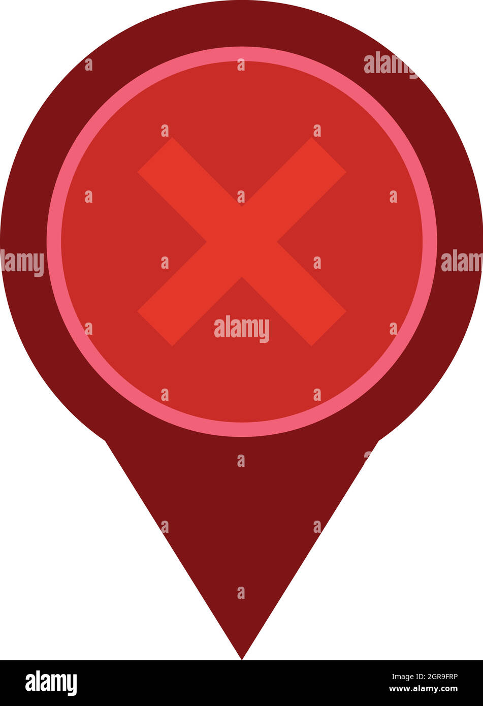 Button cross icon, flat style Stock Vector Image & Art - Alamy