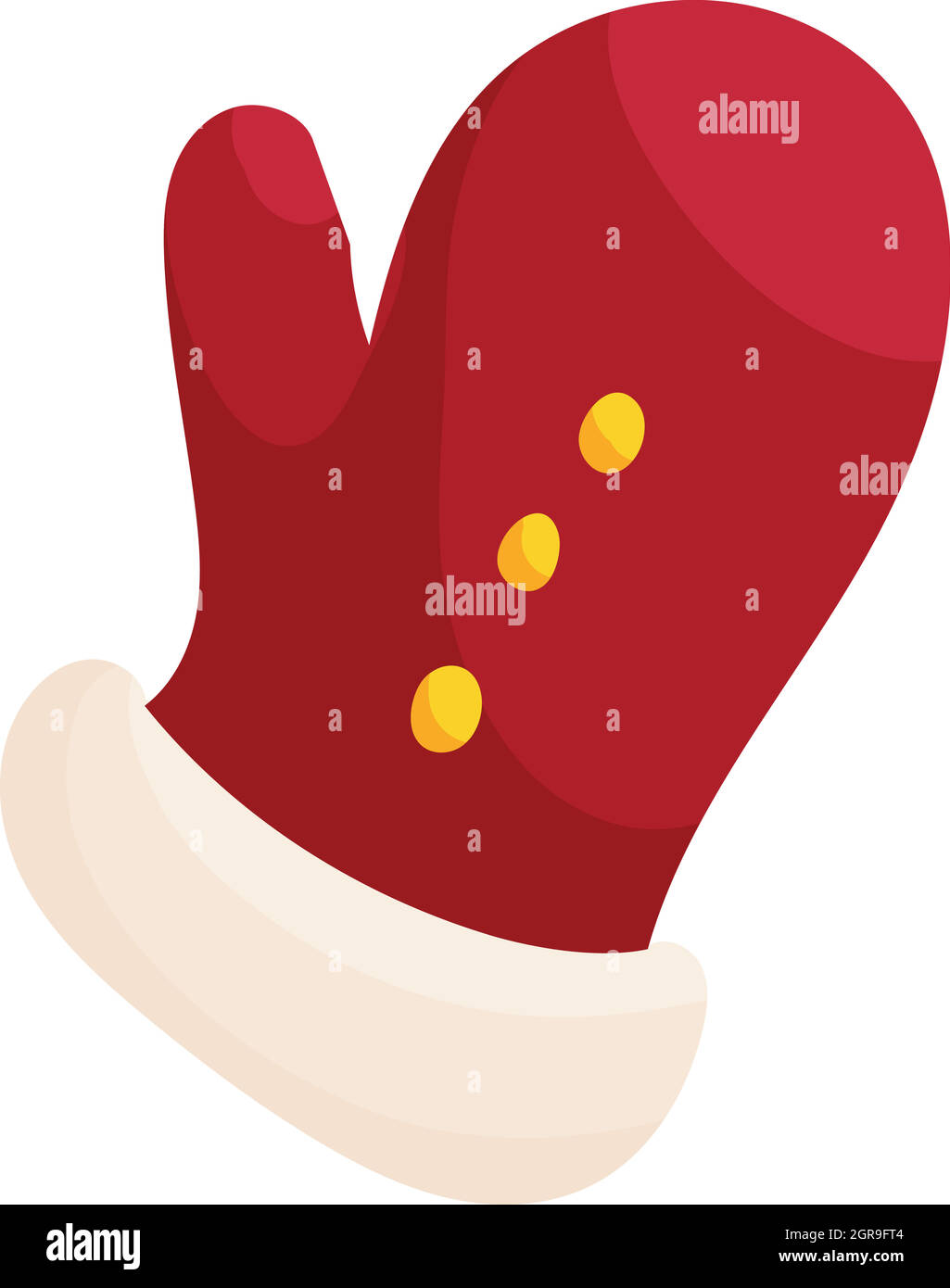 Red mitten white snowflake Stock Vector Images - Alamy