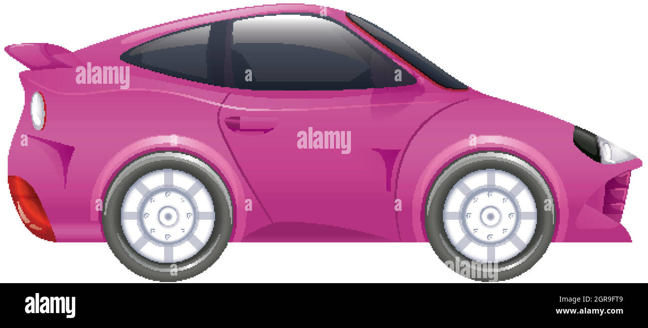 Pink racing car on isolated background Stock Vector Image & Art - Alamy
