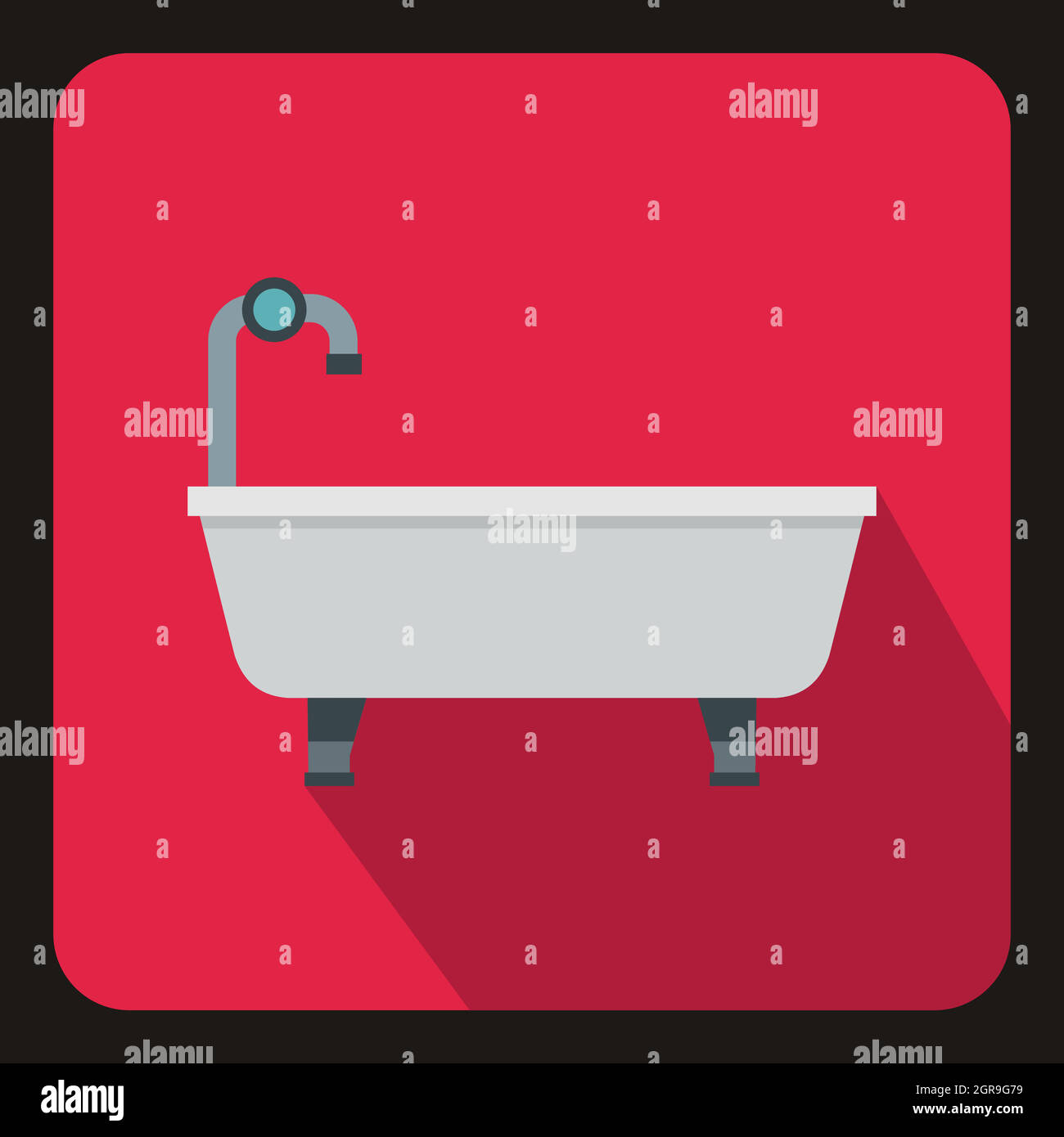 Bathtub icon in flat style Stock Vector Image & Art - Alamy