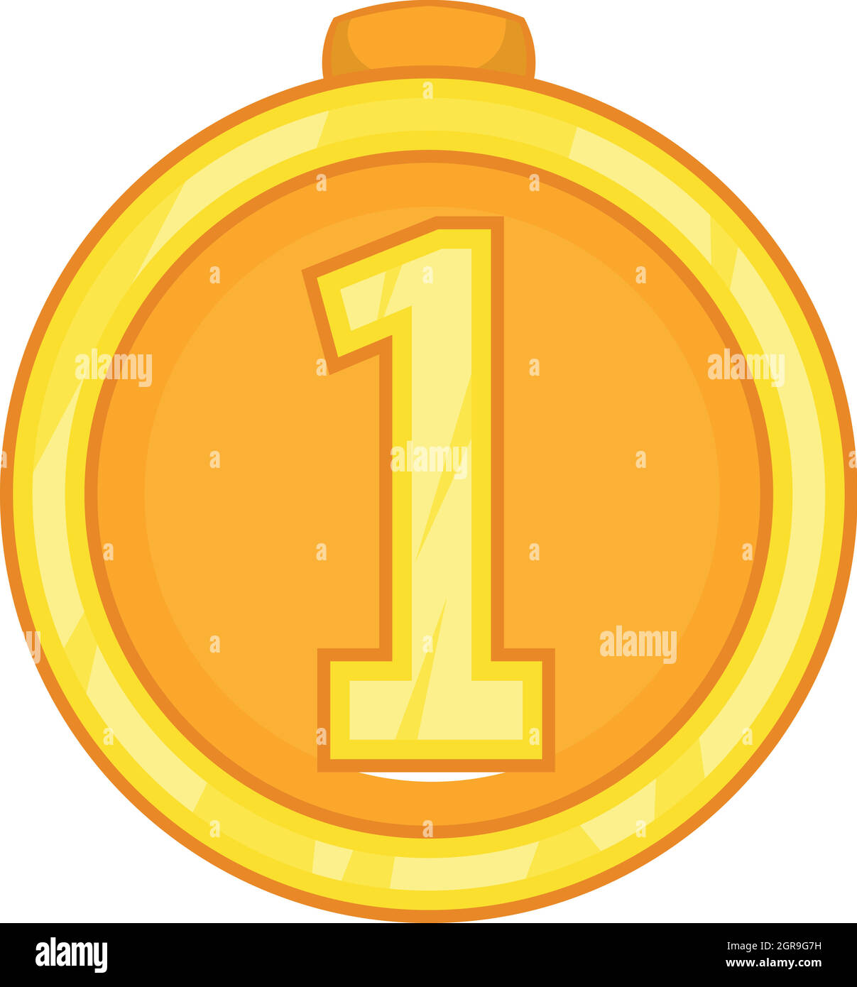 Medal first place icon cartoon hi-res stock photography and images - Alamy