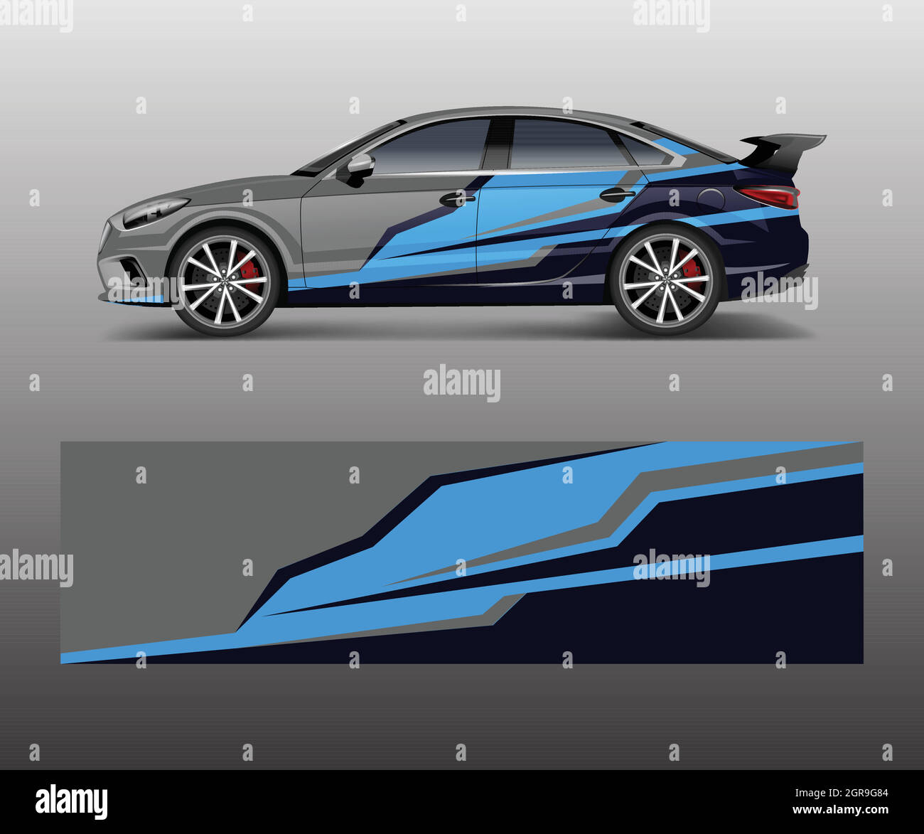 abstract stripe for racing car wrap, sticker, and decal design vector ...