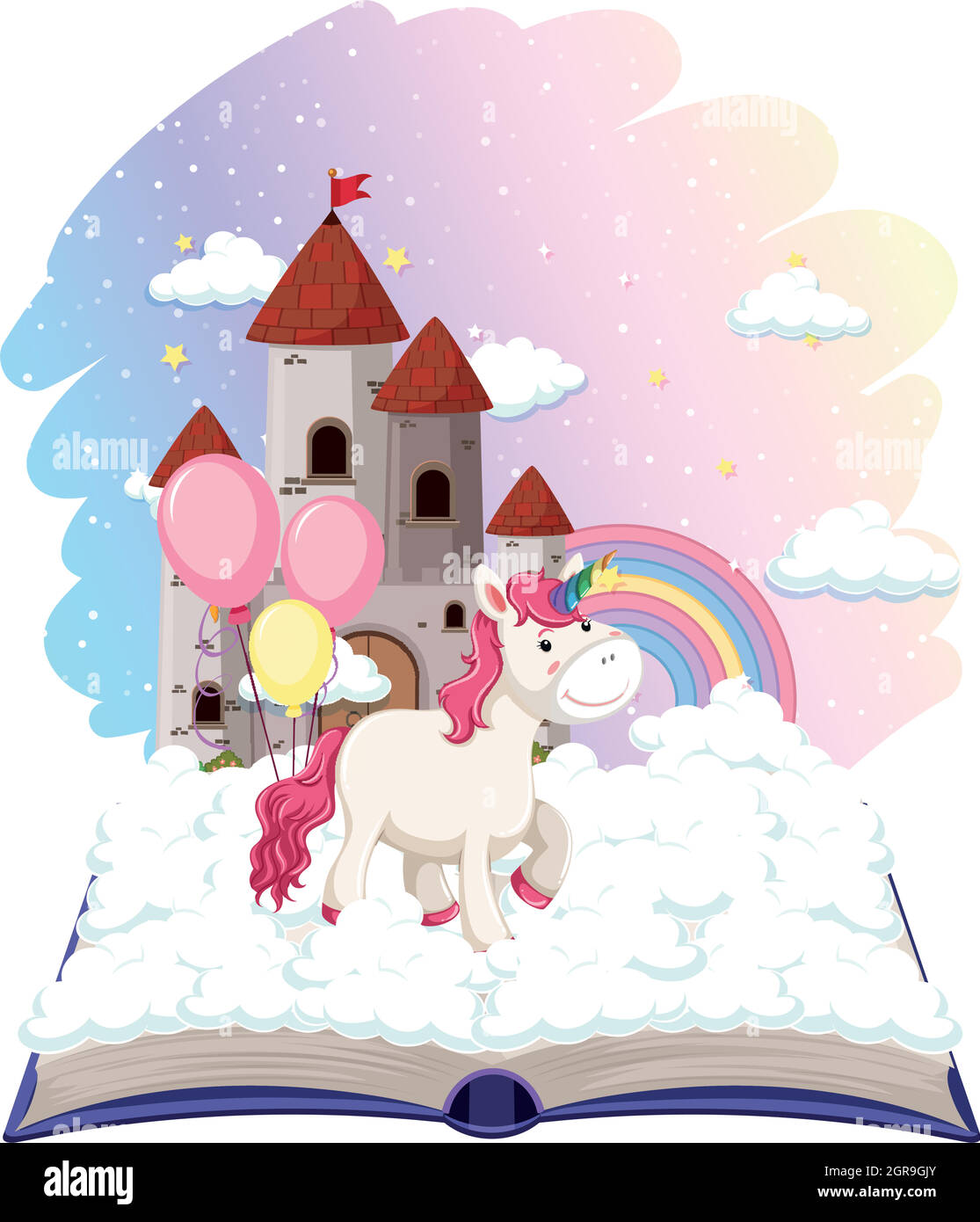 Paper art castle on Stock Vector Images - Alamy