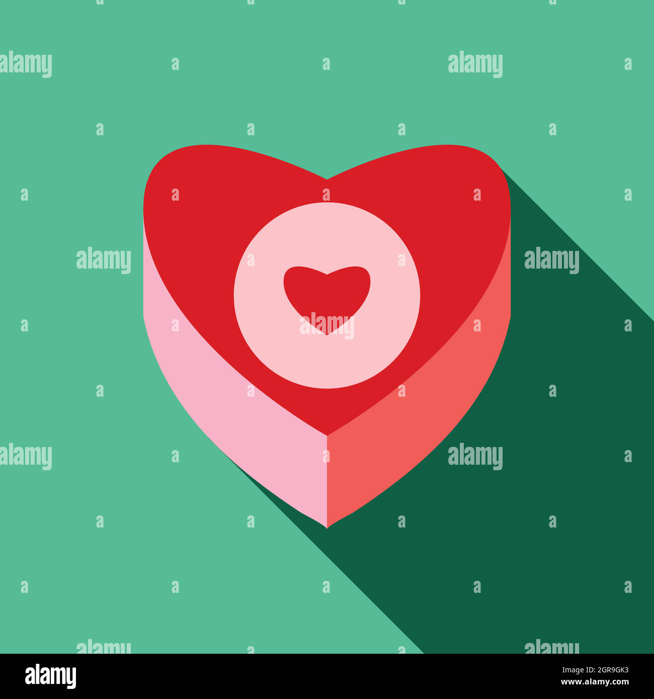 Box heart icon, flat style Stock Vector Image & Art - Alamy