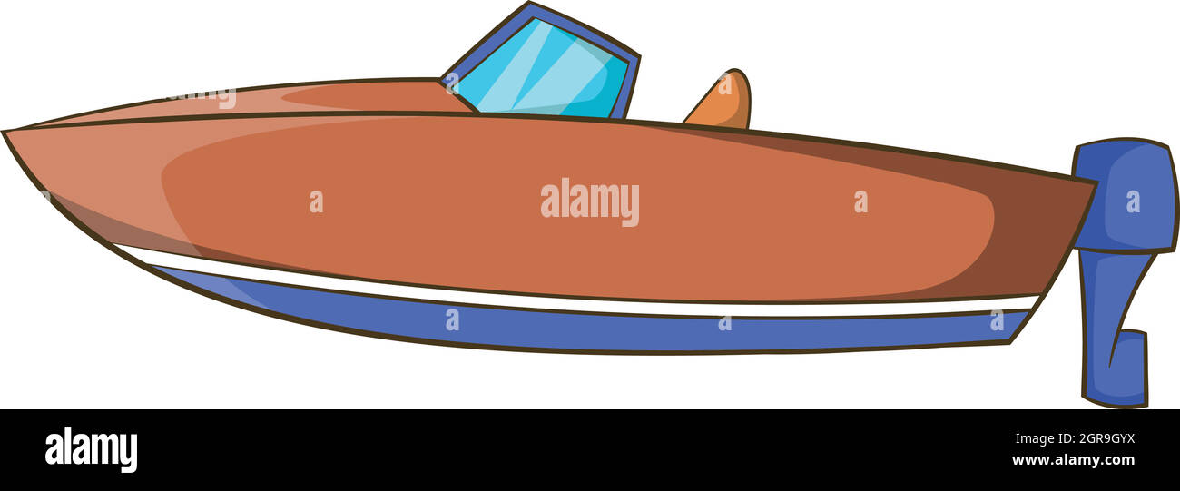 Motor boat icon, cartoon style Stock Vector Image & Art - Alamy