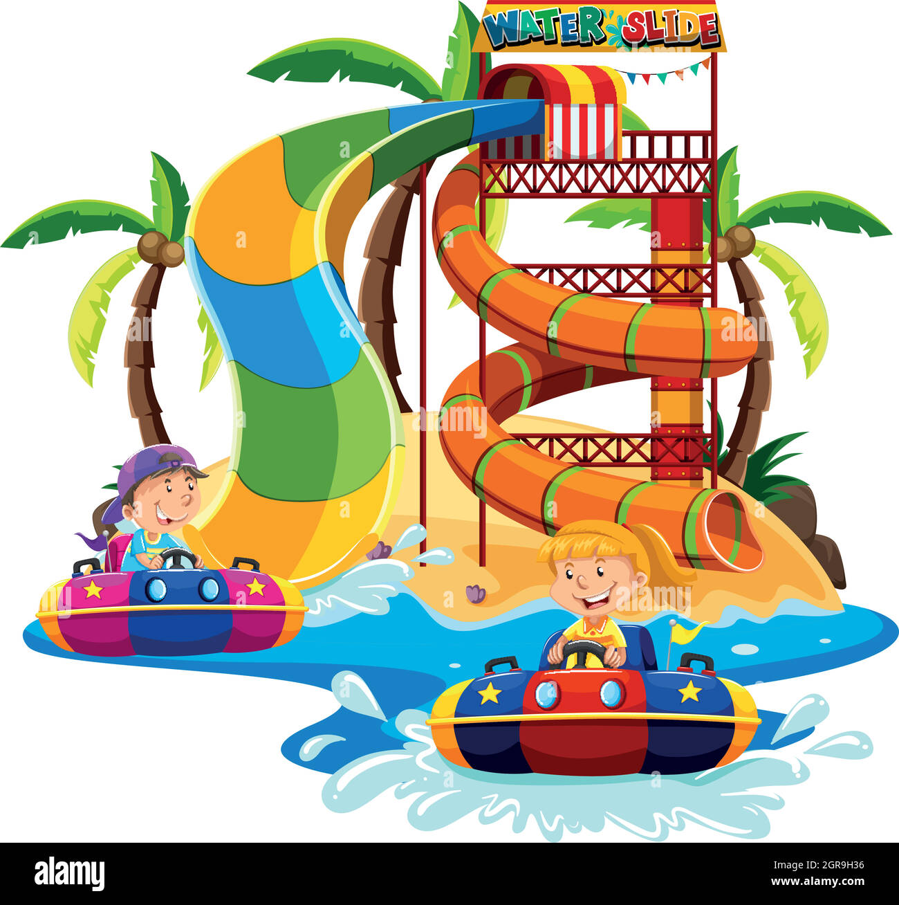 Water slide Cut Out Stock Images & Pictures - Alamy
