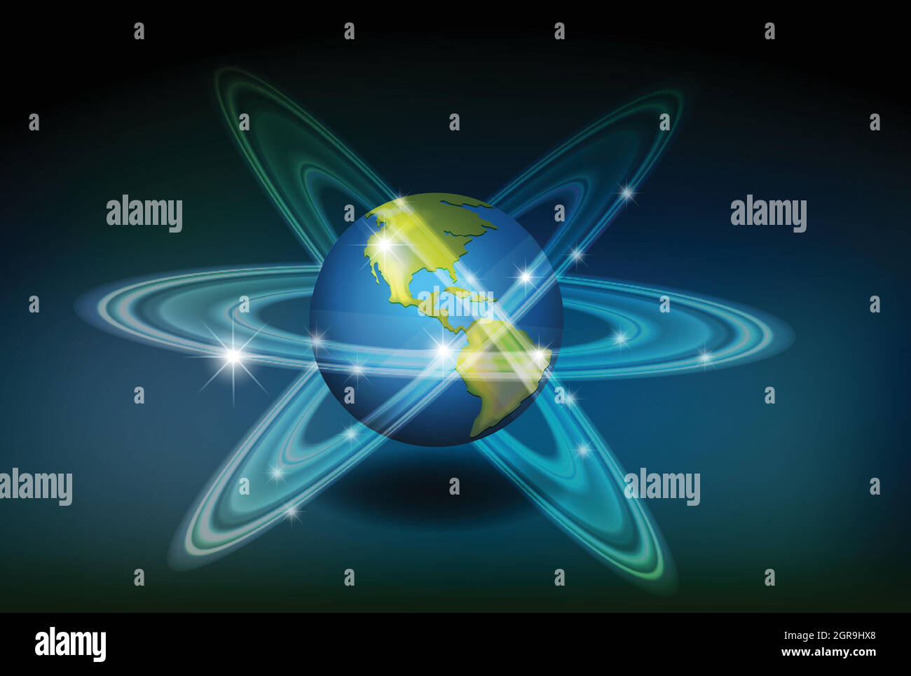 Earth galaxy sun planet Stock Vector Images - Alamy