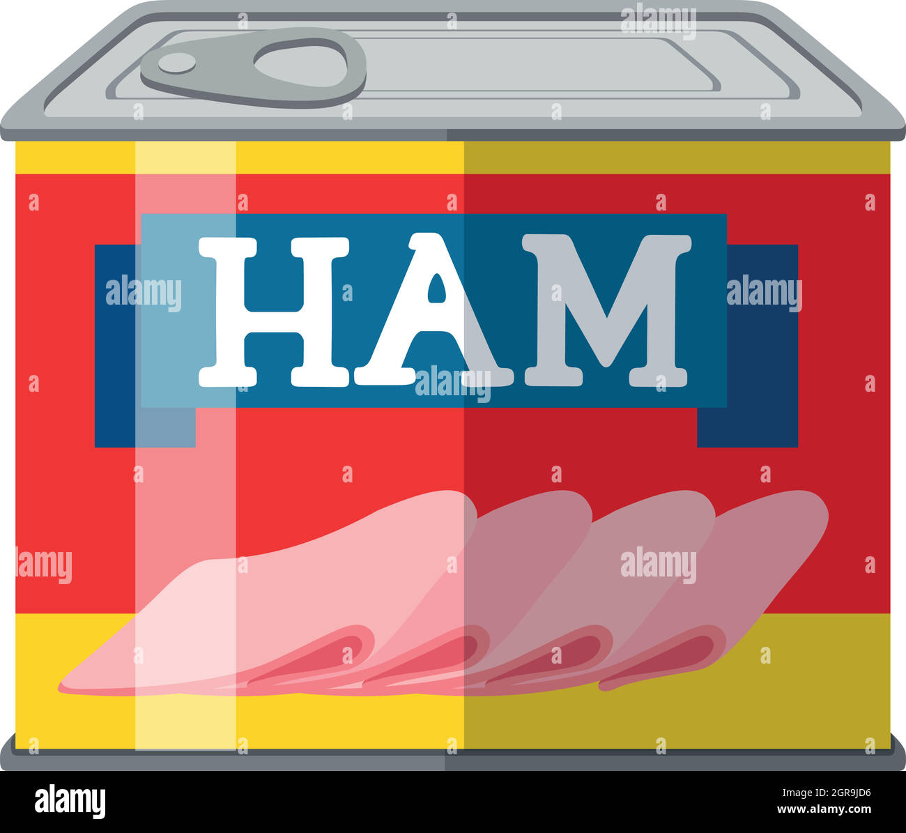 Slices of ham in can Stock Vector Image & Art - Alamy