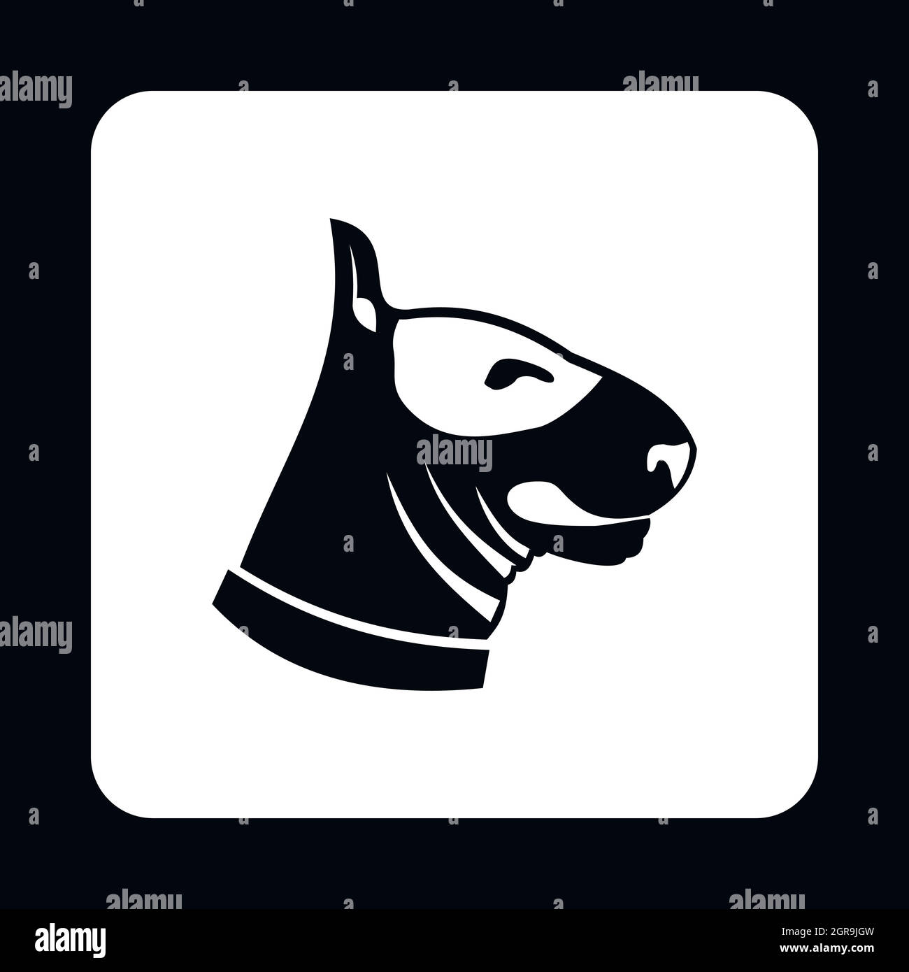Bull terrier dog icon, simple style Stock Vector Image & Art - Alamy