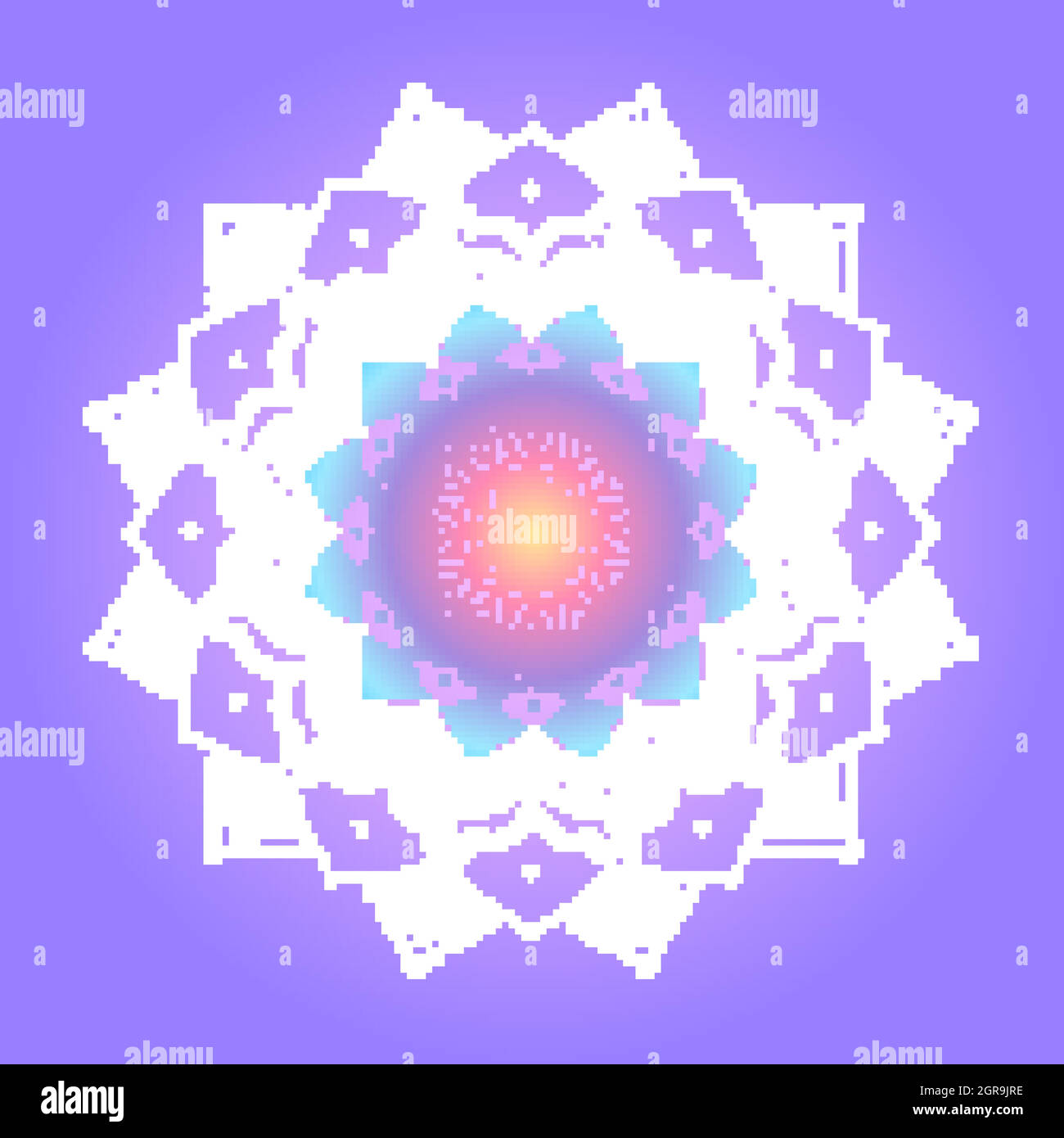 Mandala patterns on purple background Stock Vector Image & Art - Alamy
