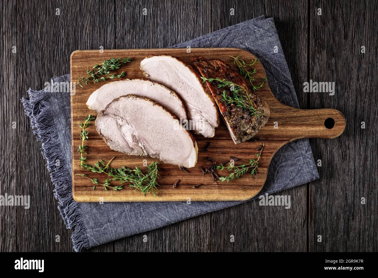 Veprova pecene, Bohemian pork roast, pork shoulder roasted whole in the ...