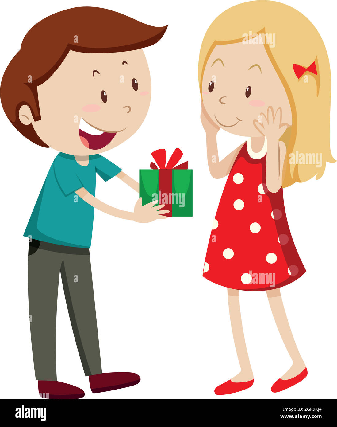 Child gift to woman Stock Vector Images - Alamy