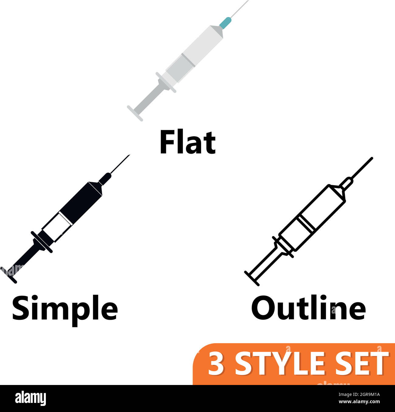 Syringe icons set Stock Vector Image & Art - Alamy