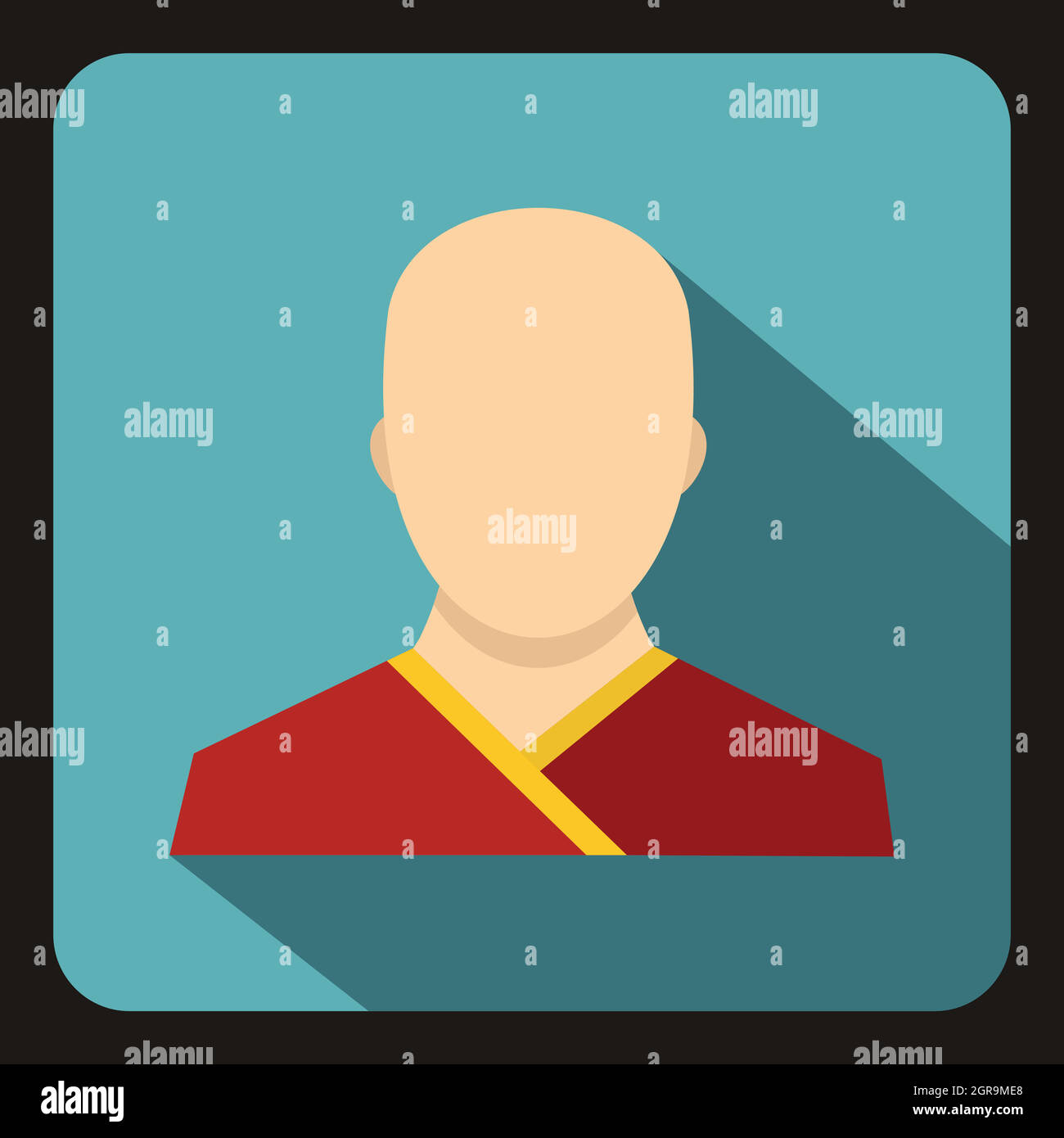 Buddhist monk icon, flat style Stock Vector Image & Art - Alamy