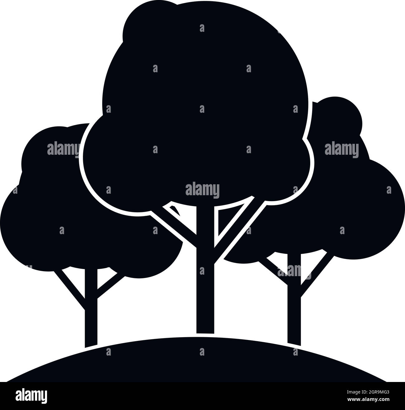 Forest trees icon, simple style Stock Vector Image & Art - Alamy