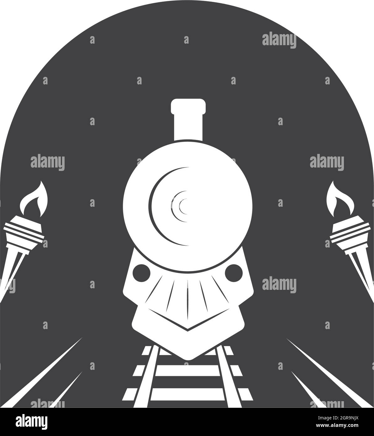 Train coming into station Stock Vector Images - Alamy