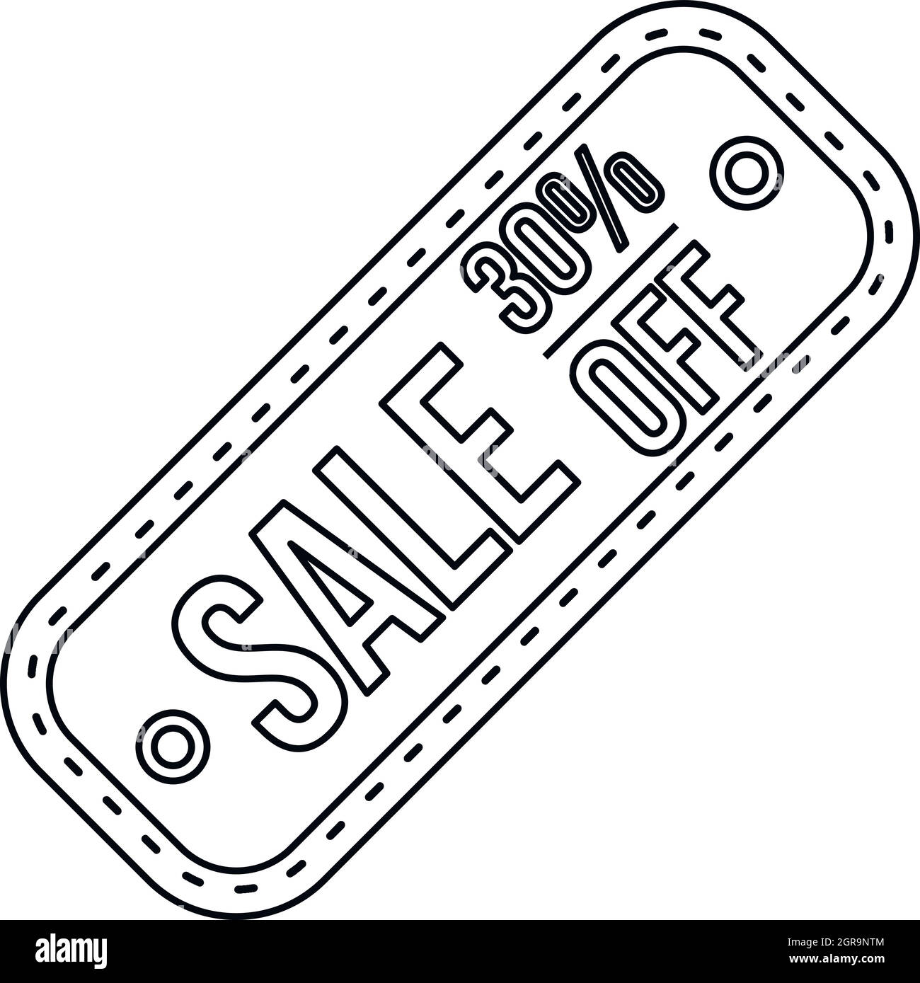 Sale tag 30 percent off icon, outline style Stock Vector Image & Art ...