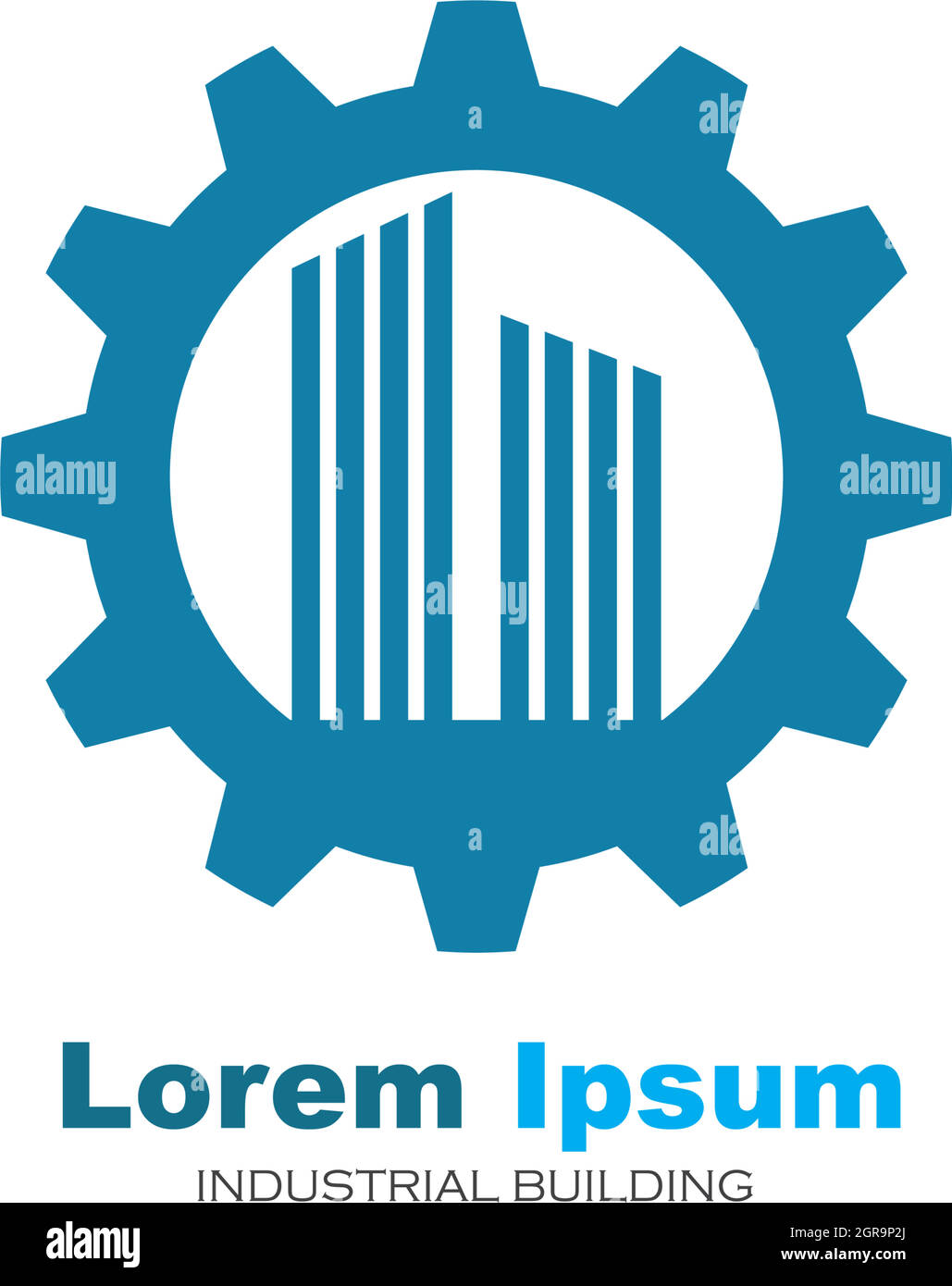 industrial building gear logo icon vector Stock Vector Image & Art - Alamy