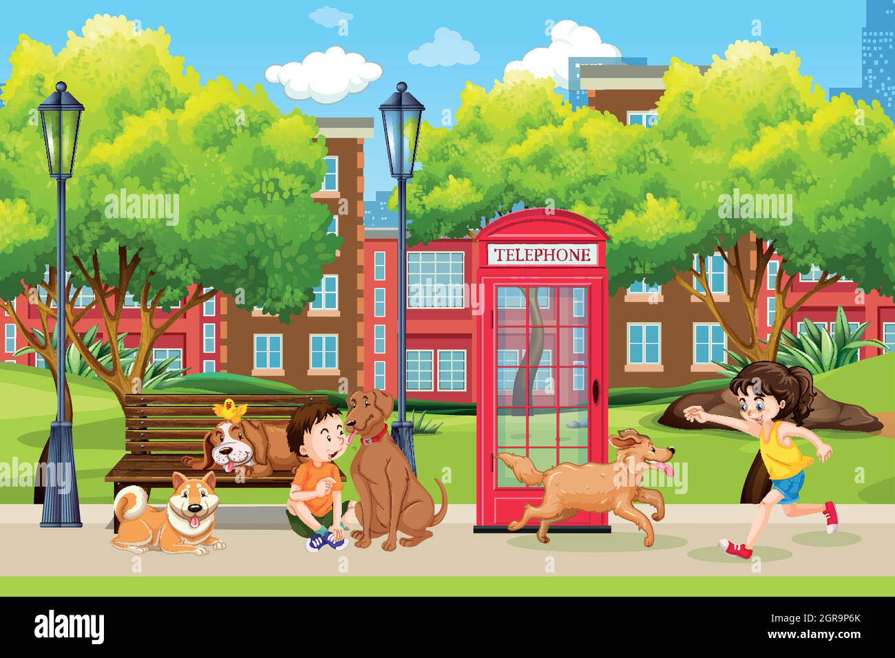 Children pet dog Stock Vector Images - Alamy