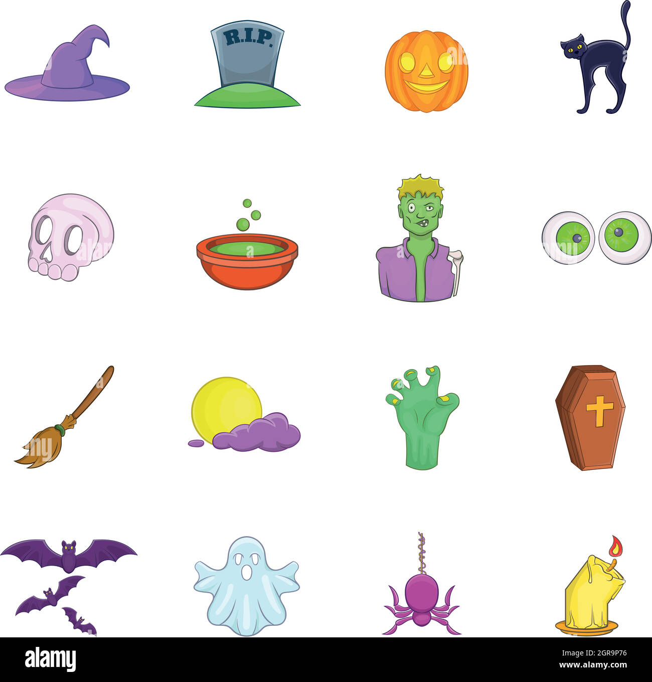 Cartoon halloween spider character Cut Out Stock Images & Pictures - Alamy